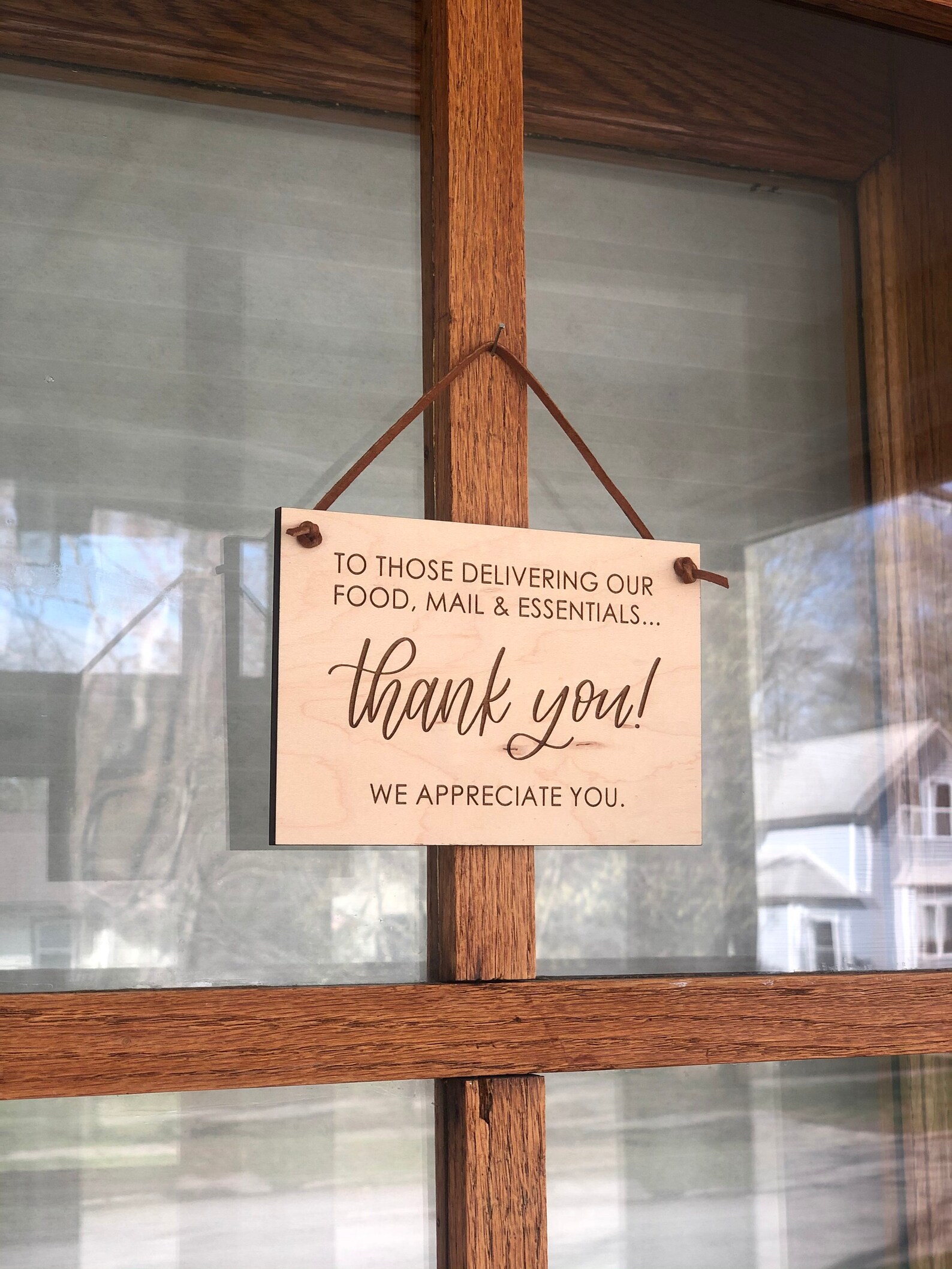 Thank You Doorbell Sign // Delivery Sign // Thank You Sign for | Etsy