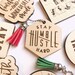 Stay Humble Hustle Hard Keychain // Wood Engraved Tassel Keychain - Etsy