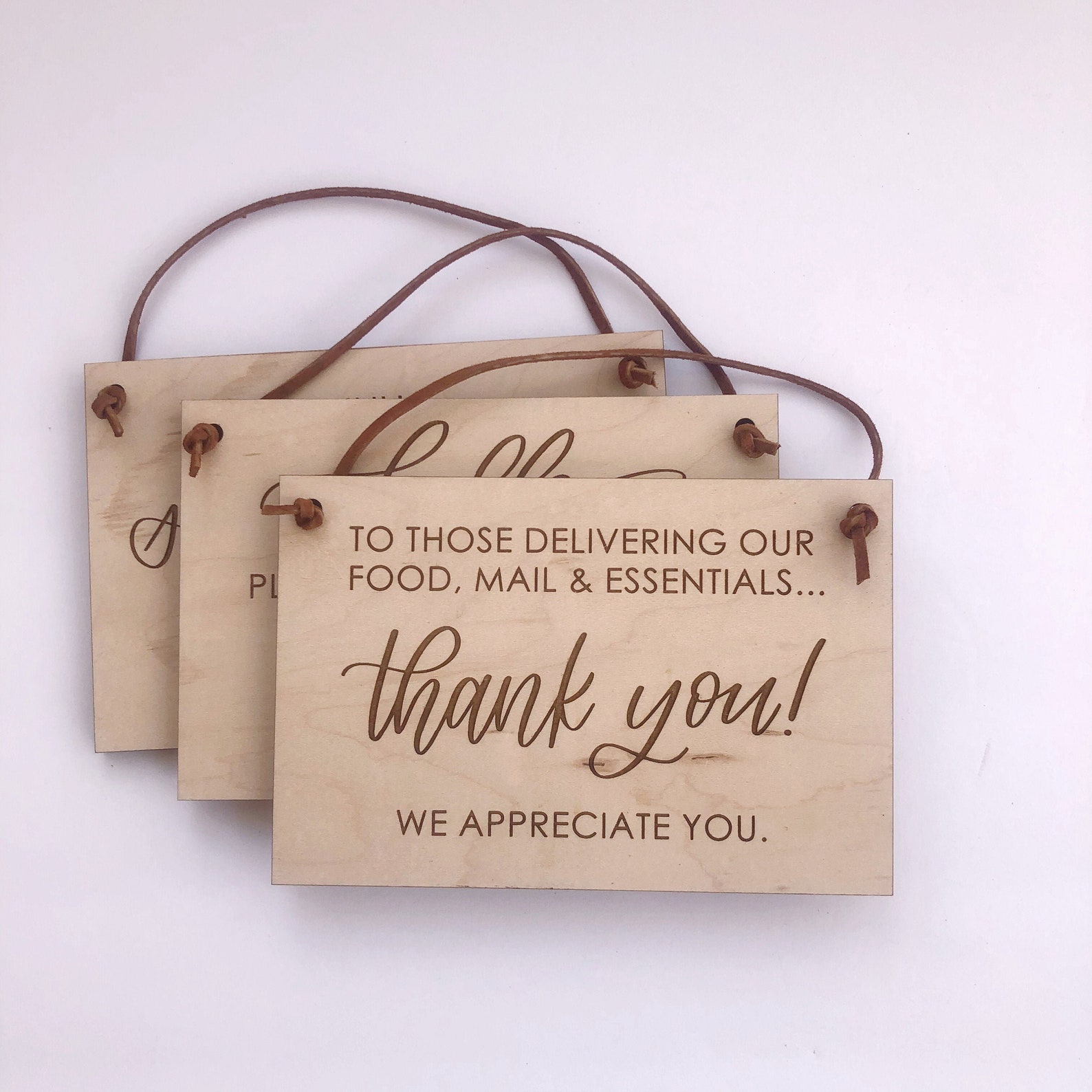 Thank You Doorbell Sign // Delivery Sign // Thank You Sign for | Etsy