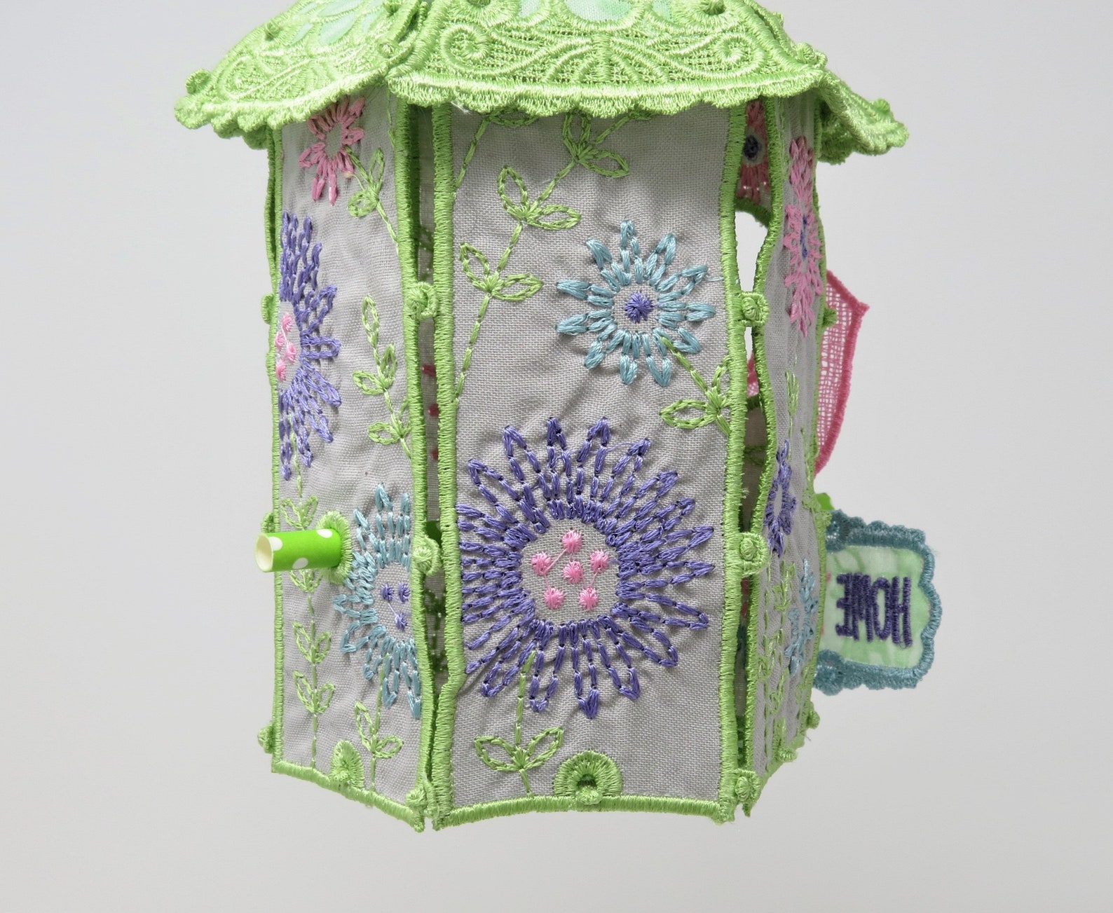 Birdhouse 3D Embroidery FSL Free Standing Lace Floral Unique - Etsy