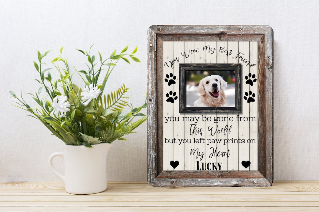 Dog Memorial, in Memory of Dog, You Were My Best Friend You Left Paw ...