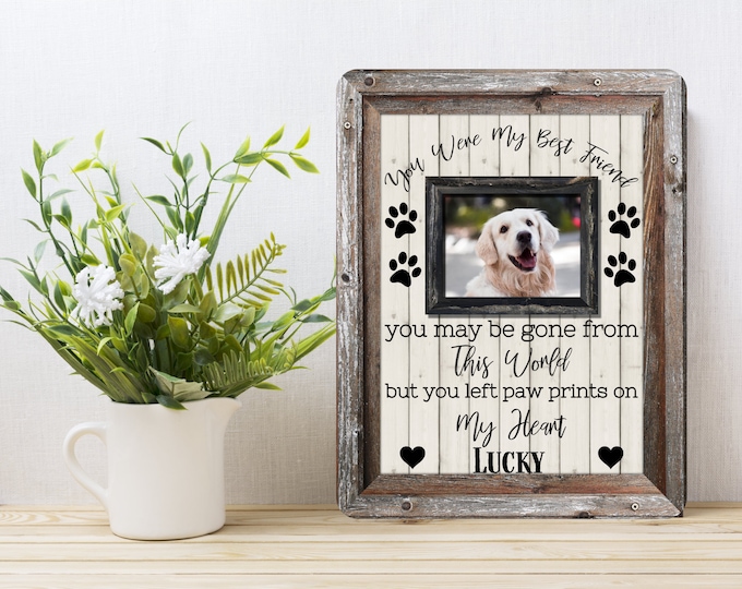 Dog Memorial, in Memory of Dog, You Were My Best Friend You Left Paw ...