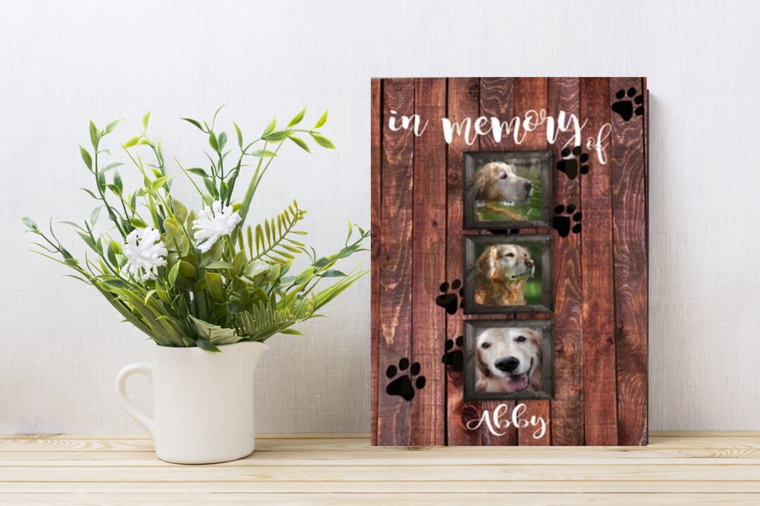 In Memory of Dog Memorial Bereavement Remembrance Loss of Pet Plaque ...