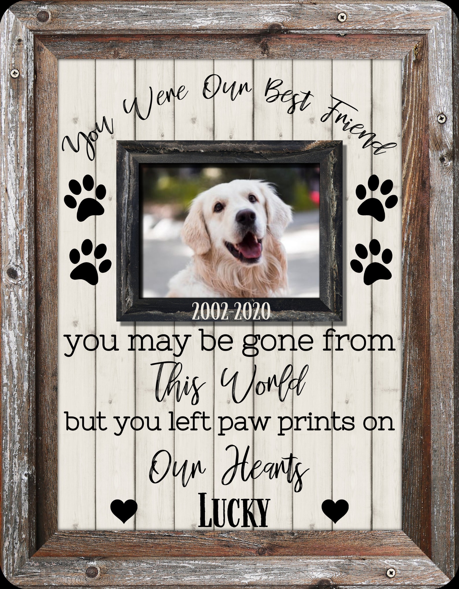 Dog Memorial in Memory of Dog You Were My Best Friend You - Etsy