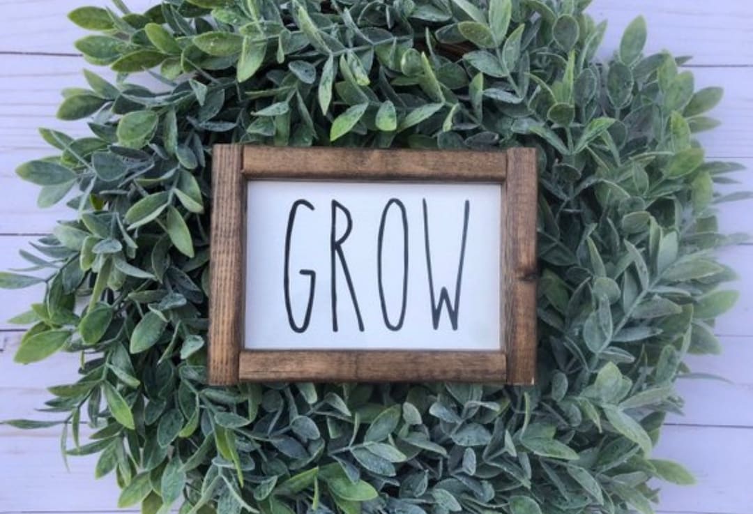 Grow | Signs | Wood Signs | Farmhouse Signs | Kitchen | Home Decor ...