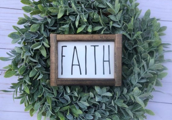 Faith signs wood signs farmhouse signs kitchen home | Etsy