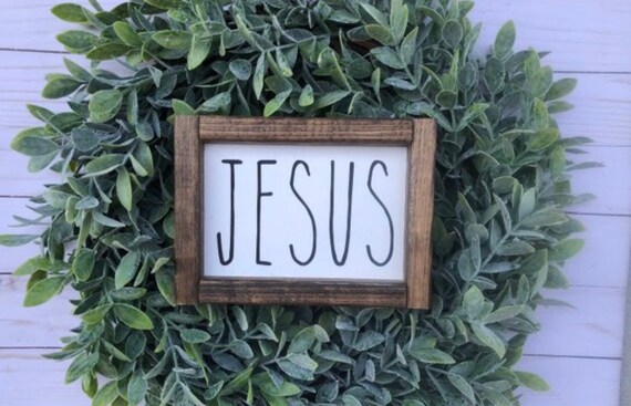 Jesus Signs Wood Signs Farmhouse Signs Kitchen Home | Etsy
