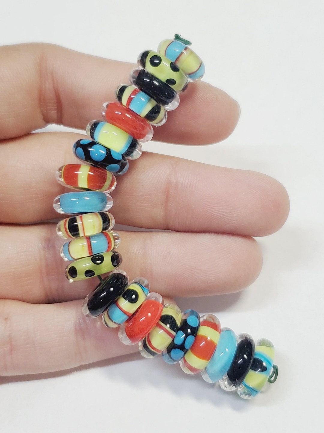 Artisan Lamp Worked Glass Bead Focal Set, Glass Focal Bead, Handmade ...