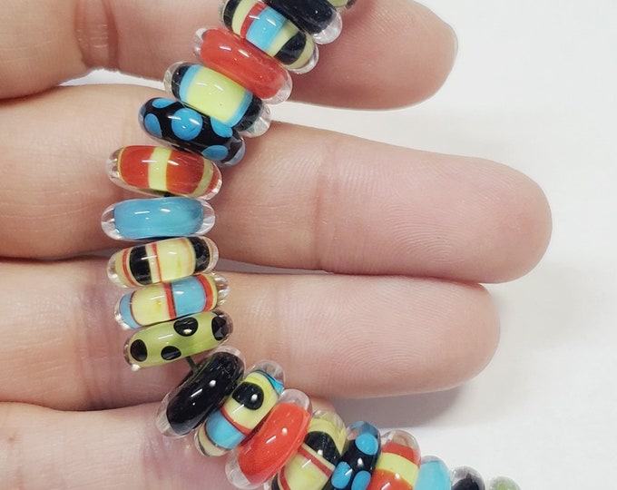 Artisan Lamp Worked Glass Bead Focal Set, Glass Focal Bead, Handmade ...