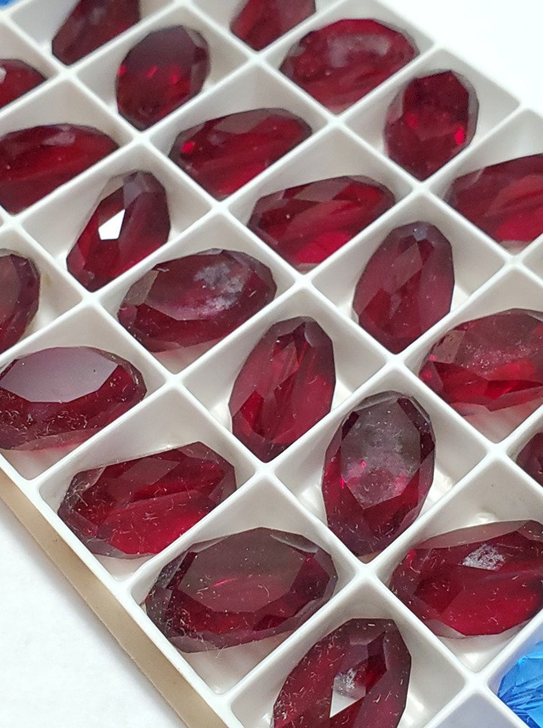 Vintage Rare Siam Swarovski Crystal Beads, 2pcs - Etsy