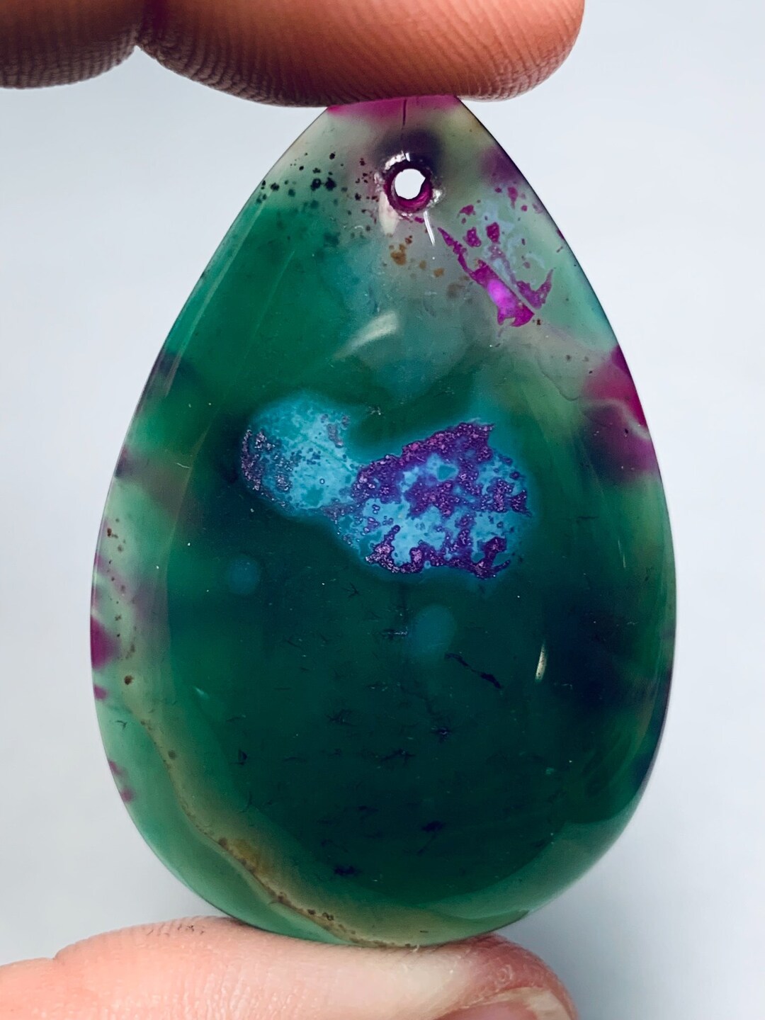 Large Fire Agate Gemstone Pendant - Etsy