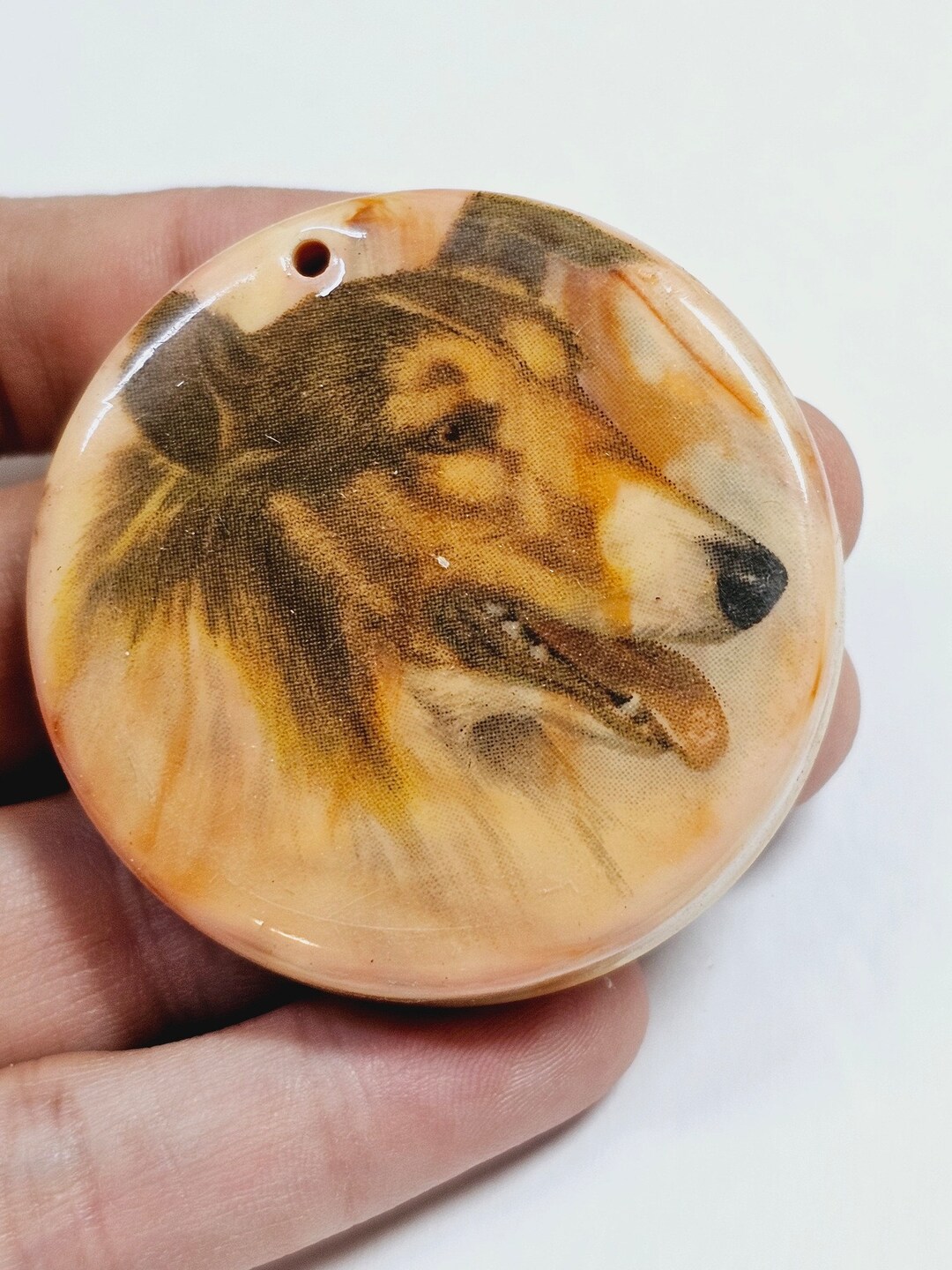 50mm Vintage Ceramic Collie Dog Pendant, 1pc - Etsy