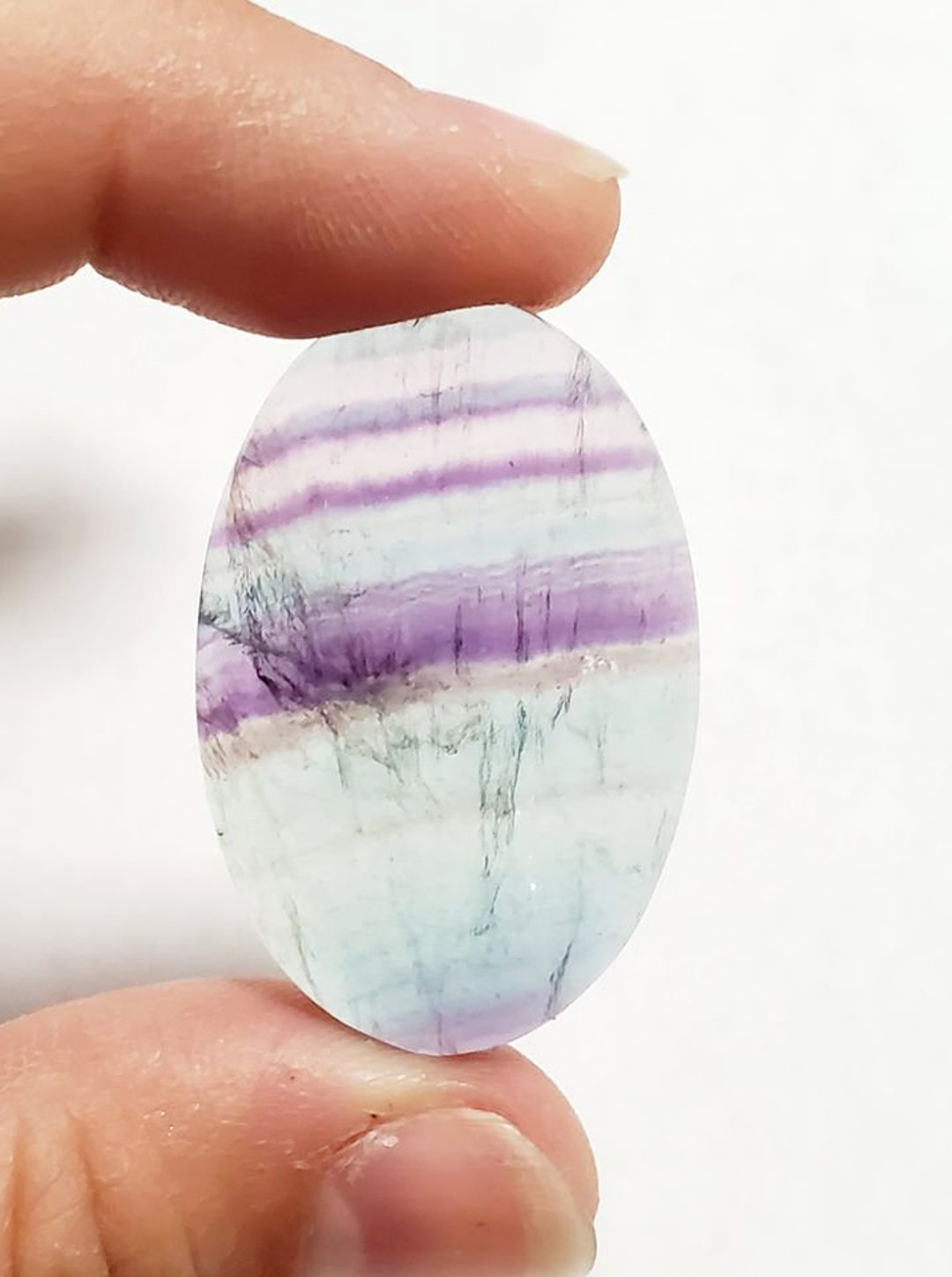 Flourite Gemstone Cabochon Purple Flourite Colorful - Etsy