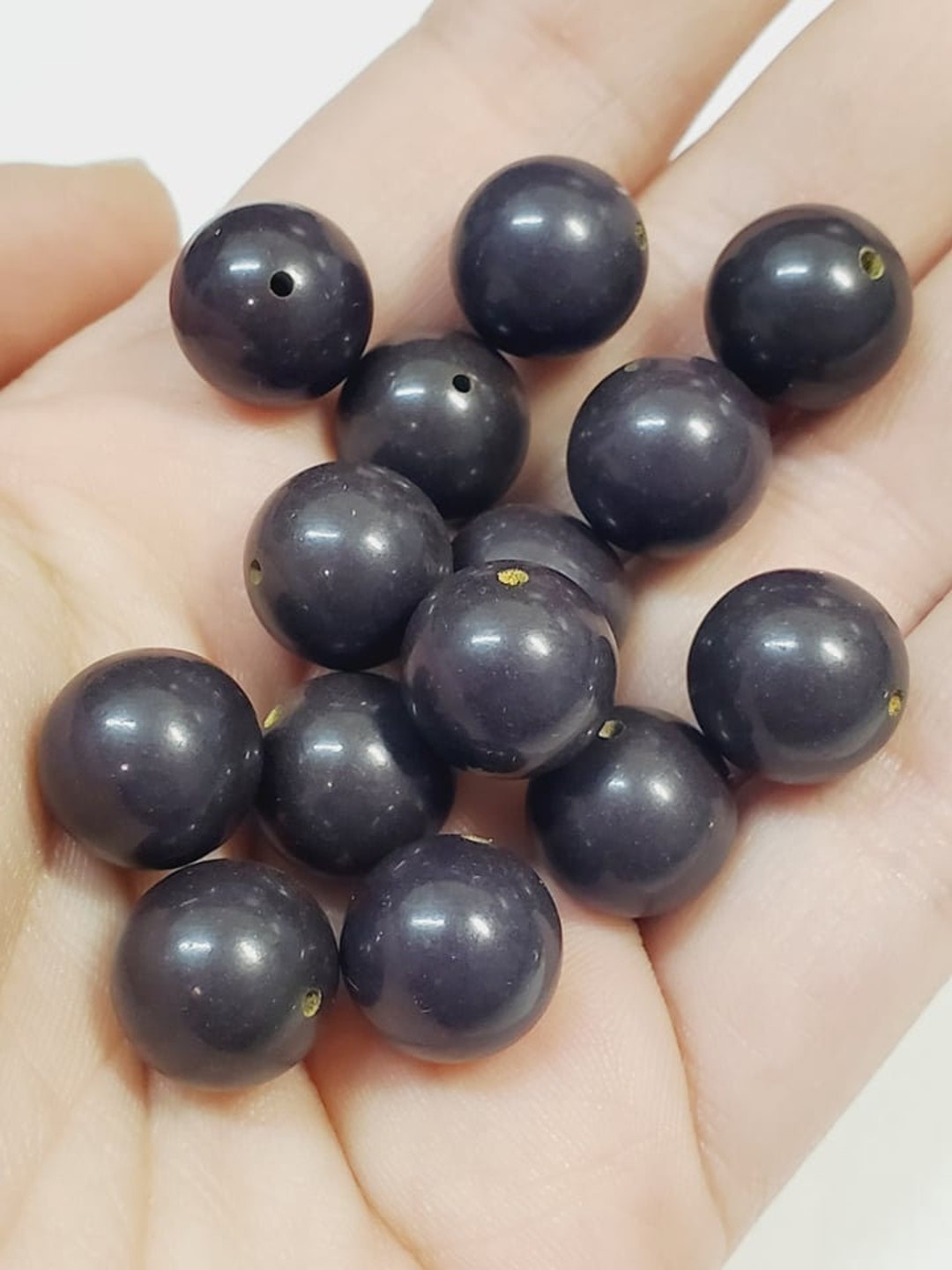 12mm Midnight Black Genuine Bakelite Beads, 6pcs - Etsy