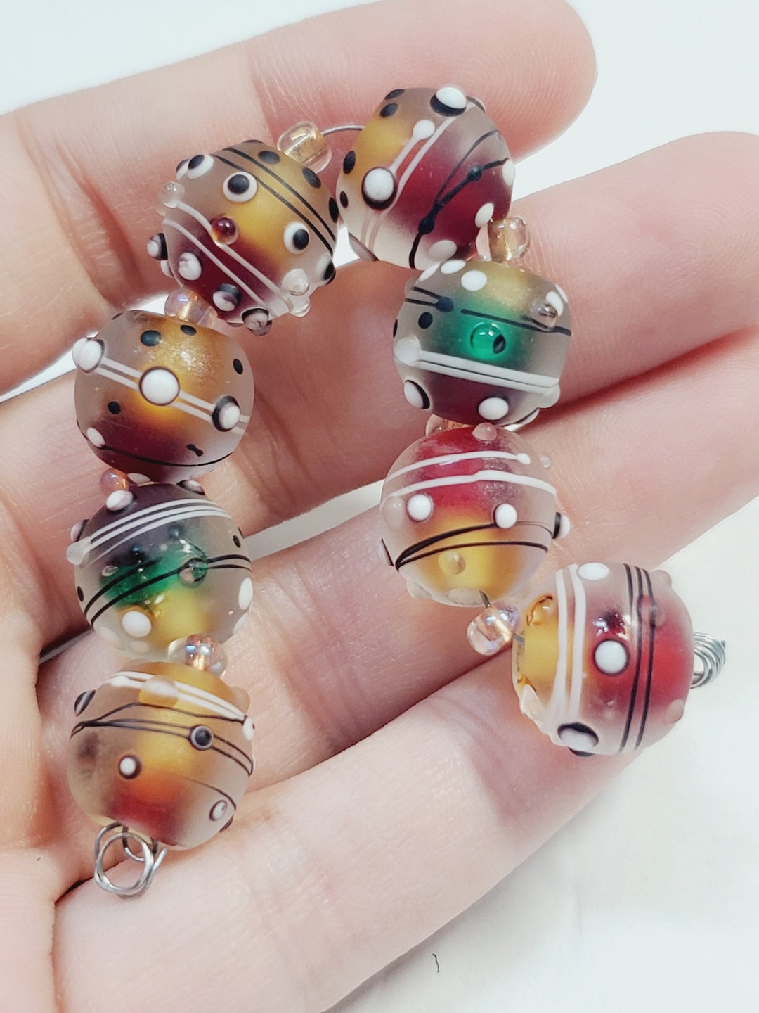 Artisan Lamp Worked Glass Bead Focal Set, Glass Focal Bead, Handmade ...