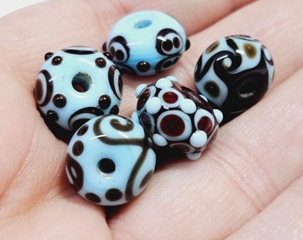 Artisan Lamp Worked Glass Bead Focal Set, Glass Focal Bead, Handmade ...