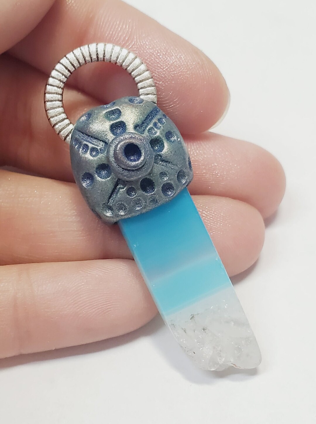 55mm Artisan Handcrafted Mixed Media Poly Clay Dagger Pendant, 1pc - Etsy