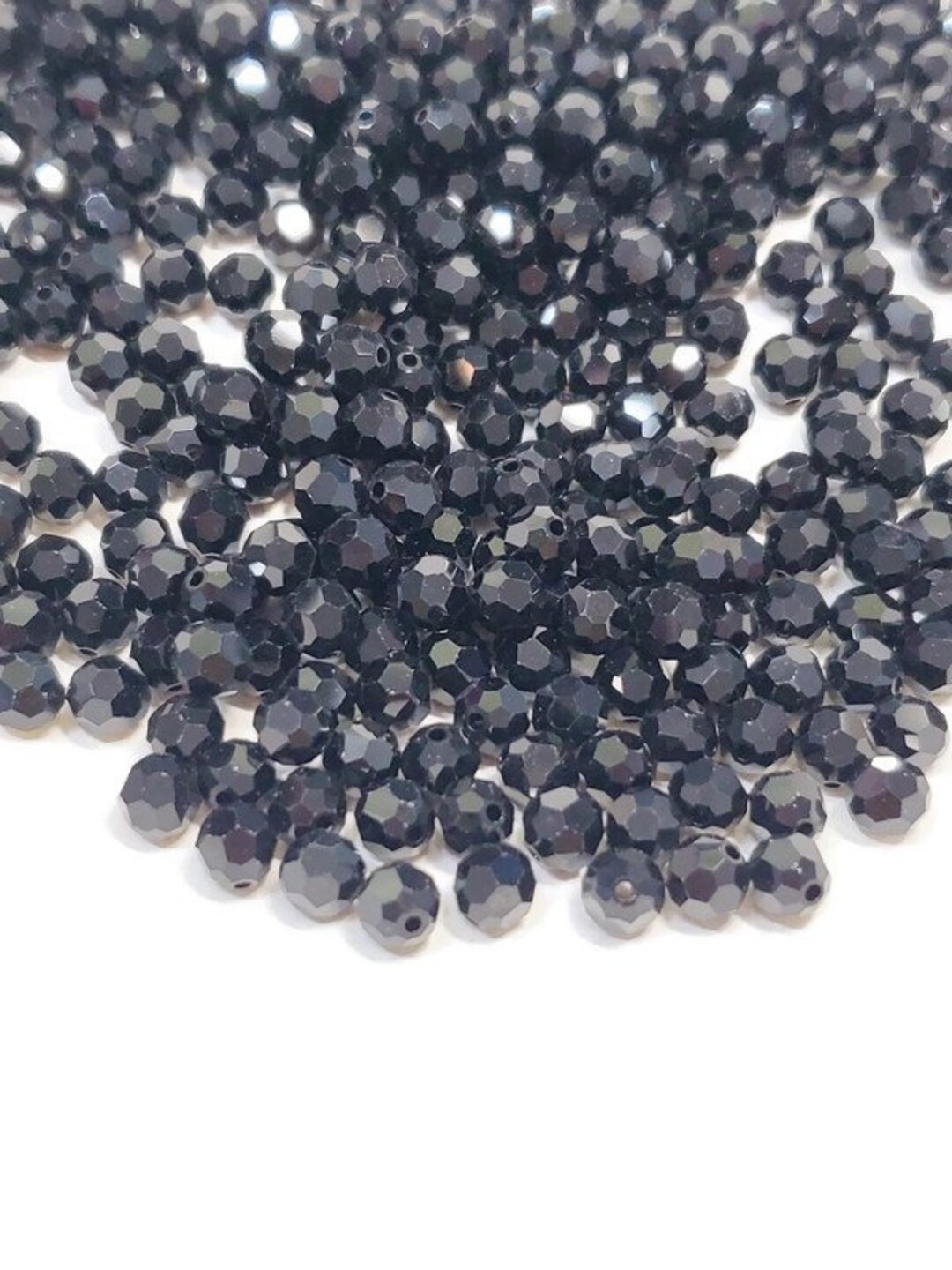 6mm Jet Swarovski Crystal Article 5000 Round Crystal Beads, 12pcs - Etsy