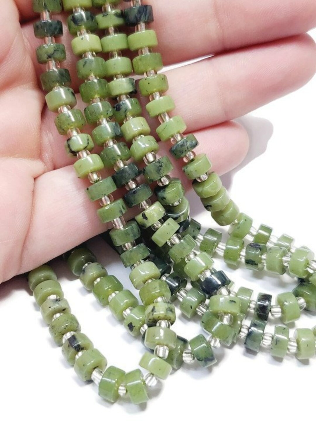 Canadian Jade High-grade Wheel/ Disk Gemstone Beads Wheel - Etsy