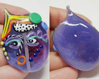 Artisan Lamp Worked Glass Bead Focal Set, Glass Focal Bead, Handmade ...