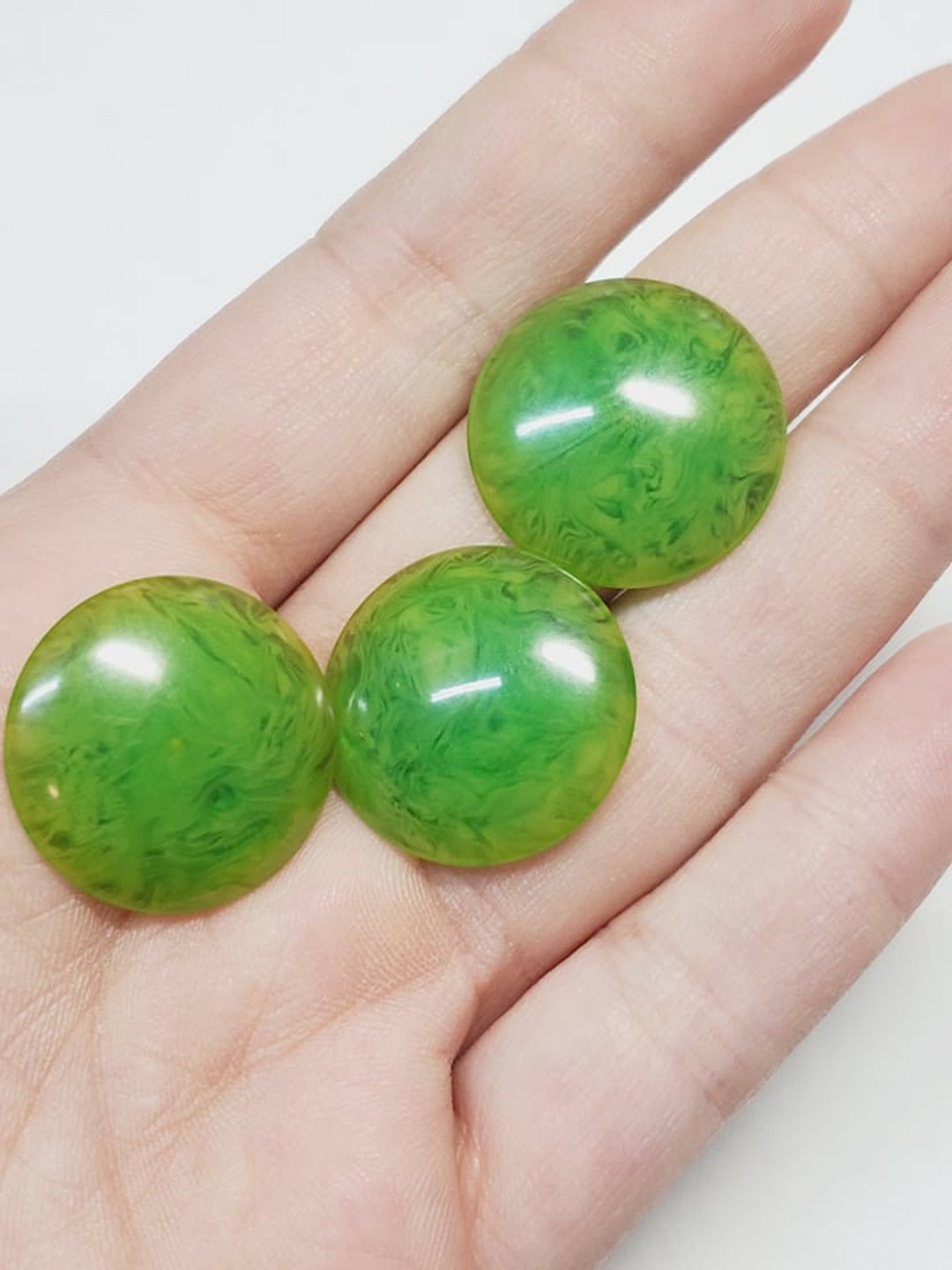 22mm Vintage Green Bakelite Cabochon, 1pc - Etsy