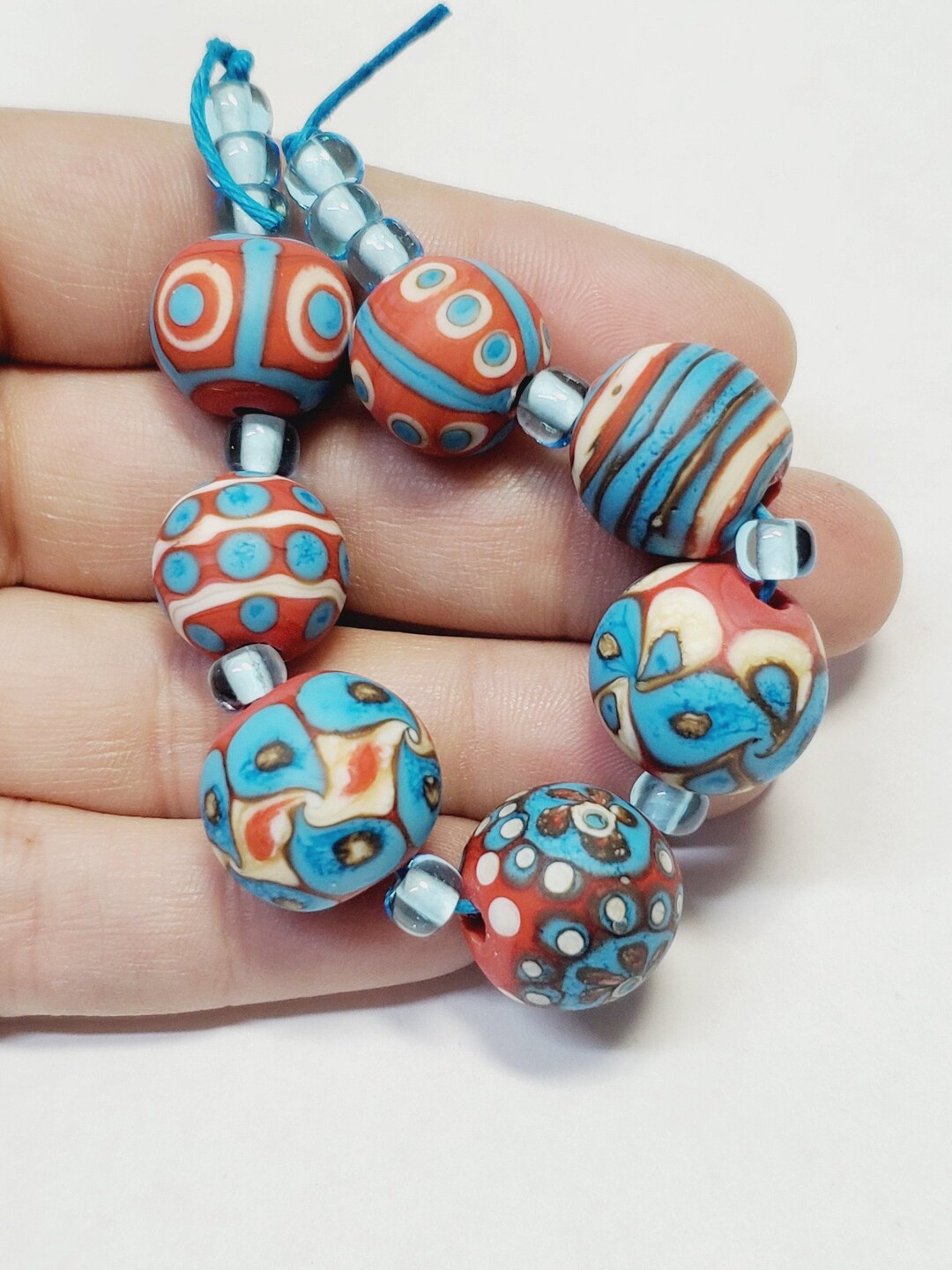 Artisan Lamp Worked Glass Bead Set, Glass Bead Set, Handmade, Hand ...