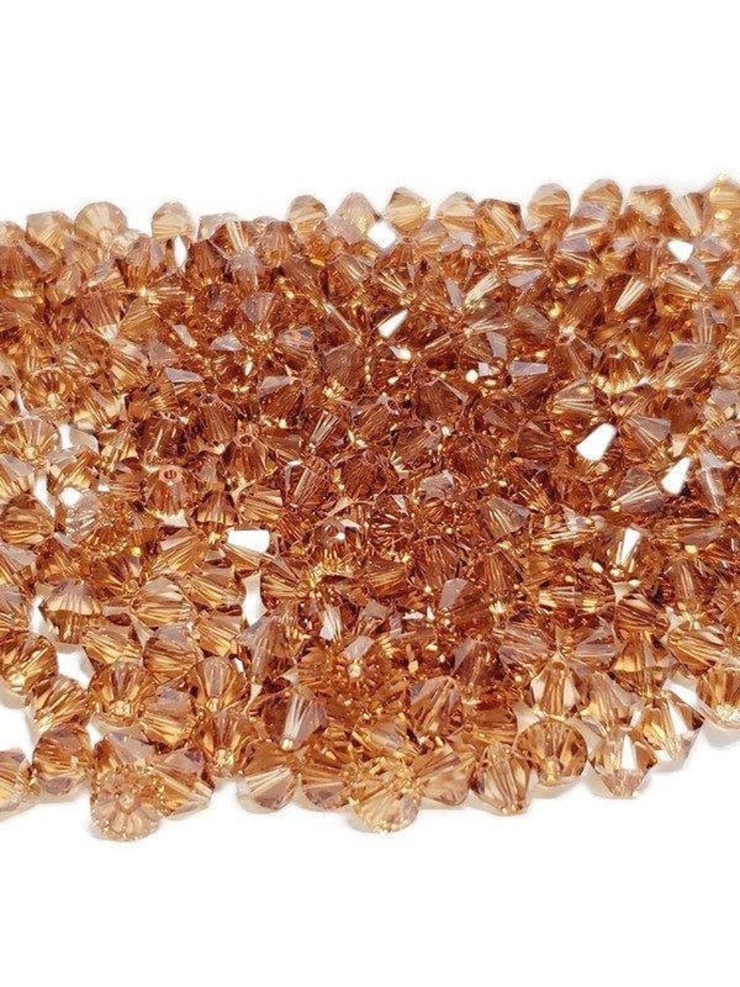 6mm Light Smoked Topaz Swarovski Crystal Bicone Beads, 24pcs - Etsy