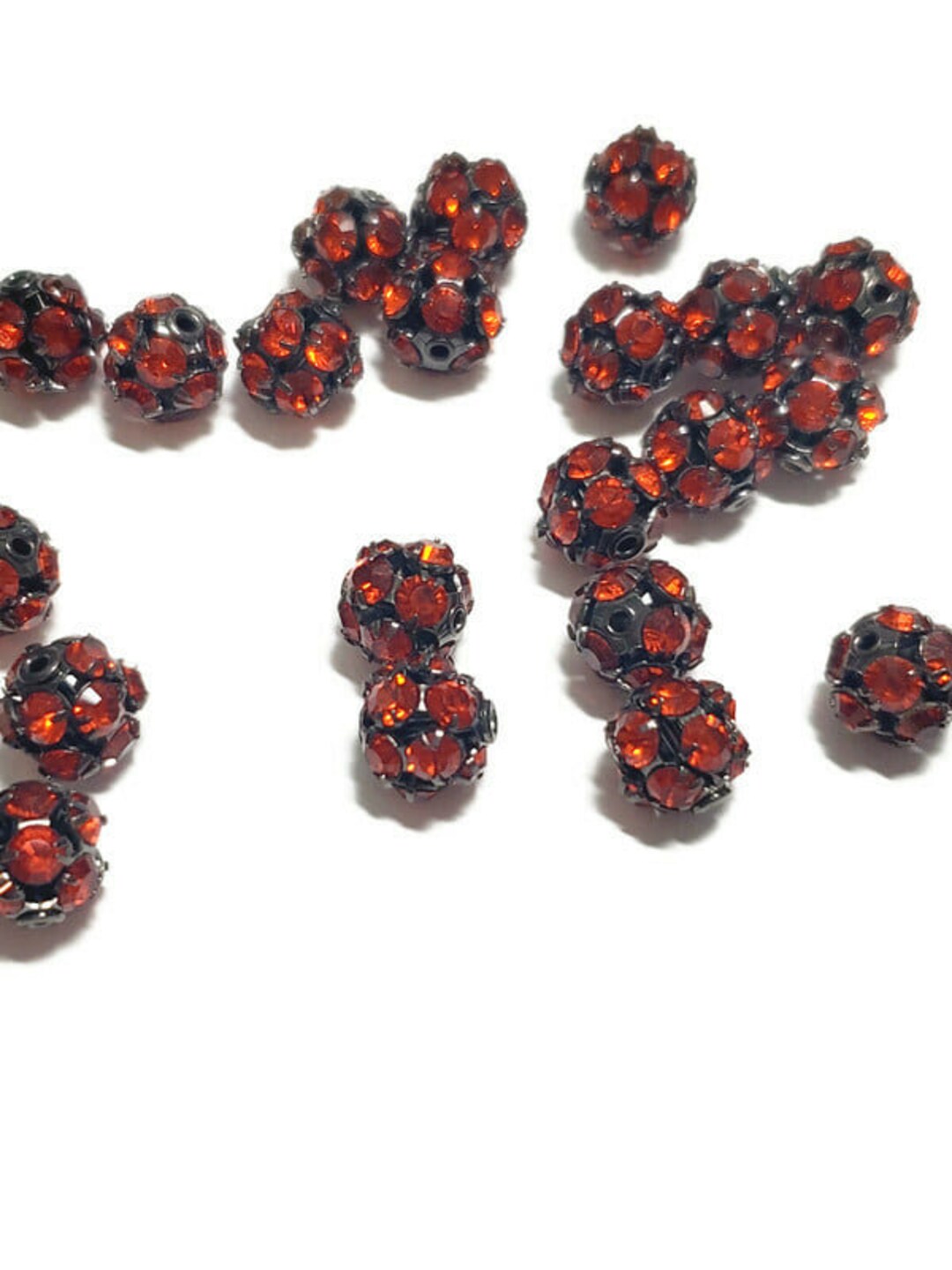 8mm Vintage Indian Red Swarovski Crystal Bead Balls, 4pcs - Etsy