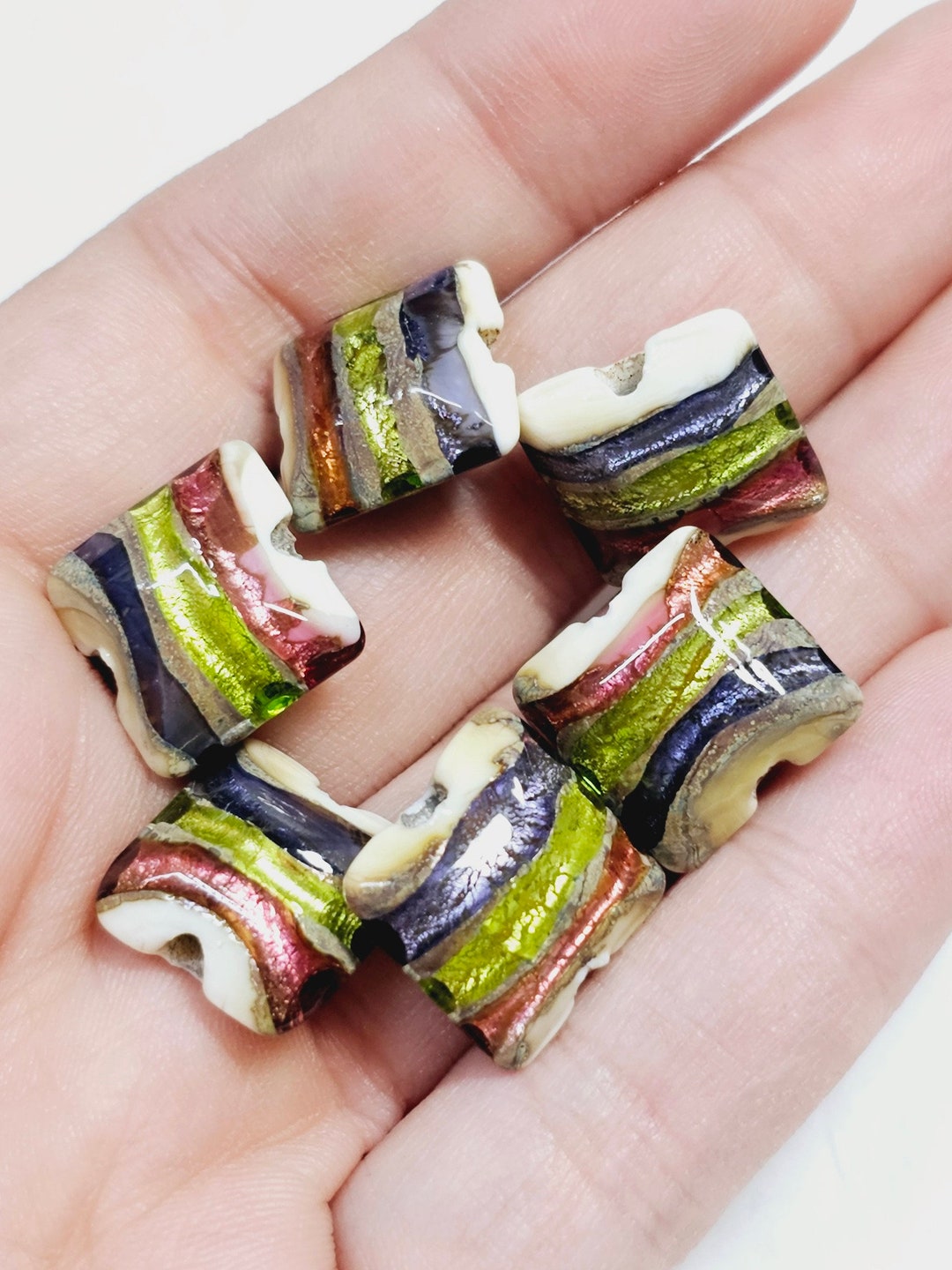 Artisan Lamp Worked Glass Bead Focal Set, Glass Focal Bead, Handmade ...