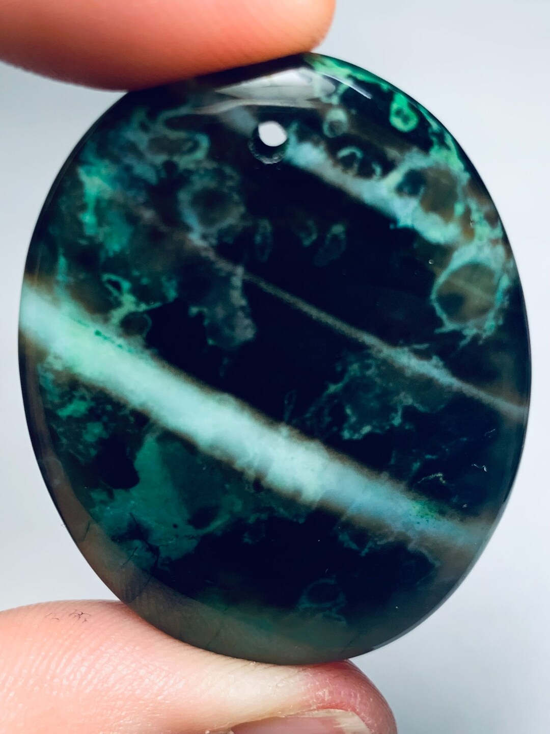 Large Fire Agate Gemstone Pendant - Etsy