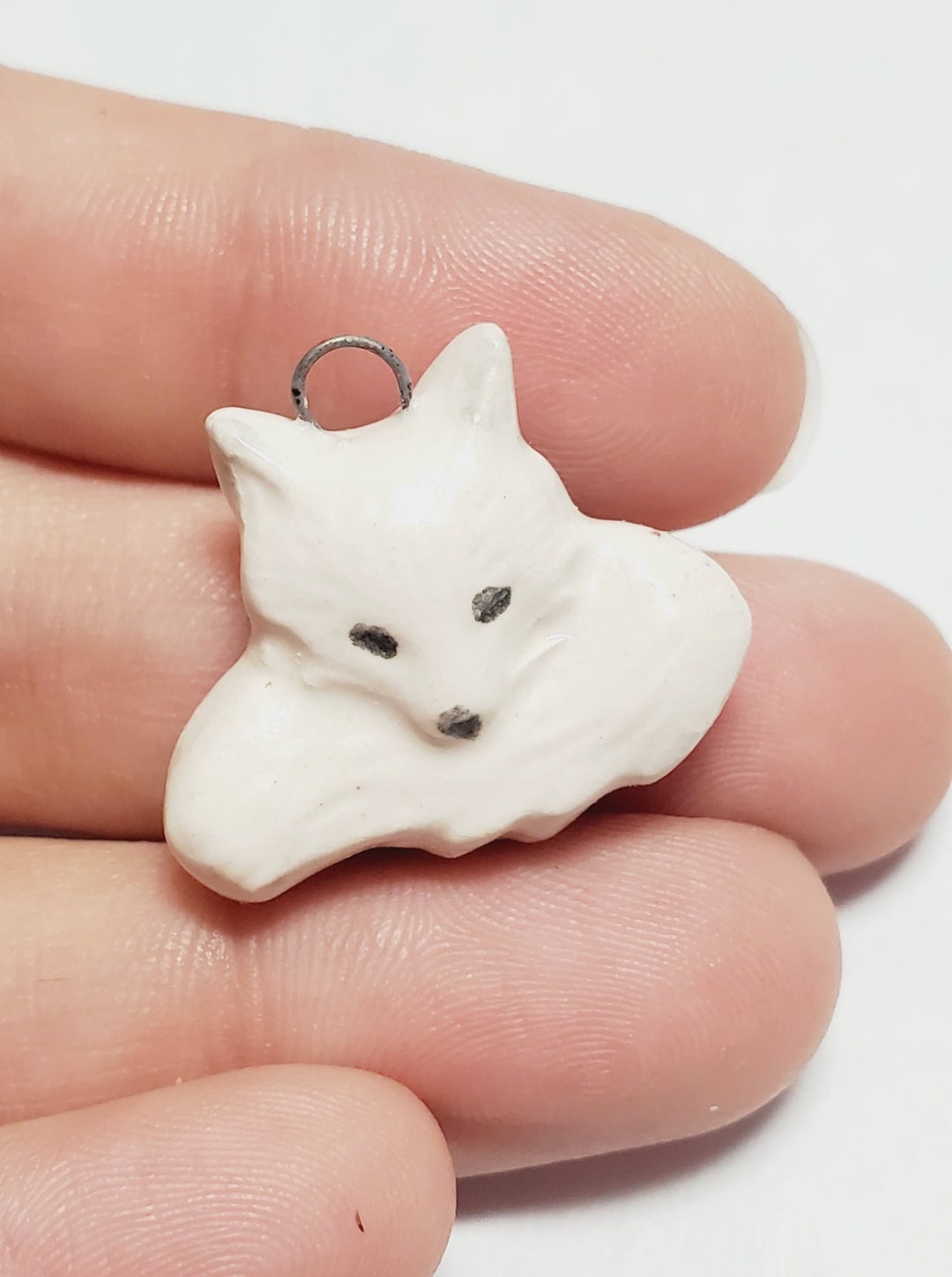 Artisan Hand Made Ceramic Fox Component Artisan Fox Pendant - Etsy