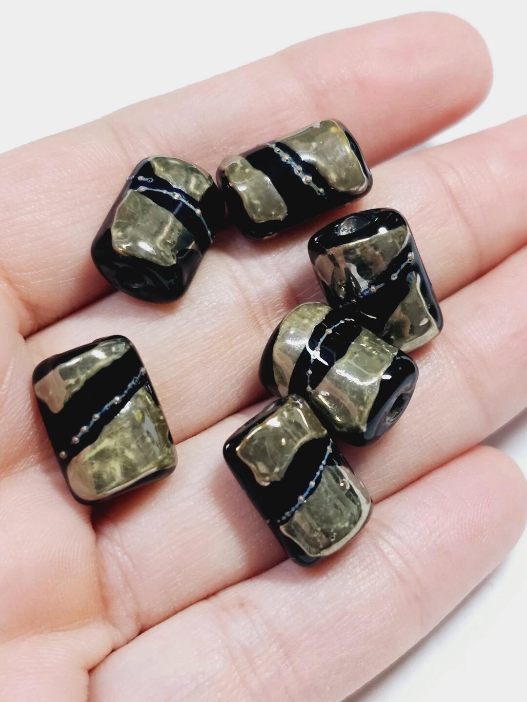 Artisan Lamp Worked Glass Bead Focal Set, Glass Focal Bead, Handmade ...