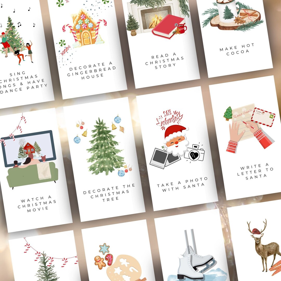 30 Printable Advent Activity Cards Family Kids Advent - Etsy