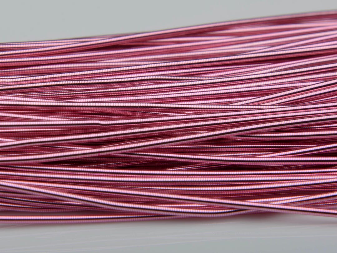 Rich Pink French Wire Gimp Bullion Purl Wire 1mm for Goldwork Beadwork ...