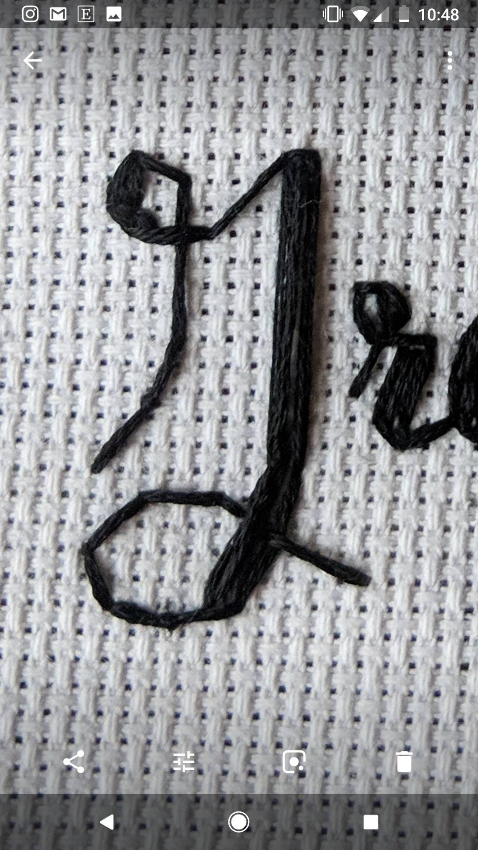 Faux Calligraphy Cursive Brush Lettering Cross Stitch Embroidery ...