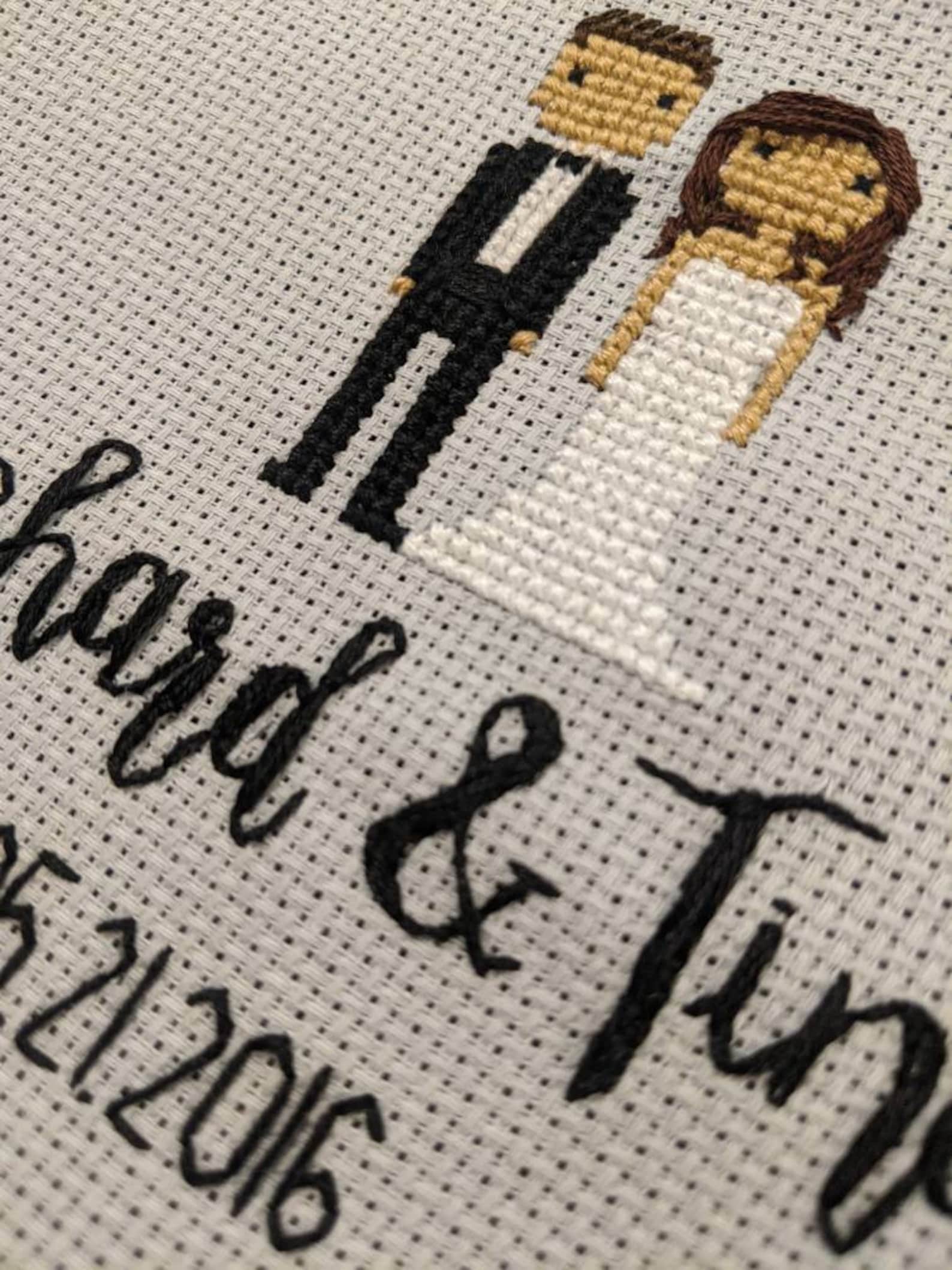 Bounce Script Brushed Embroidery Cross Stitch Alphabet Font - Etsy UK