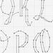 Faux calligraphy cursive brush lettering cross stitch alphabet