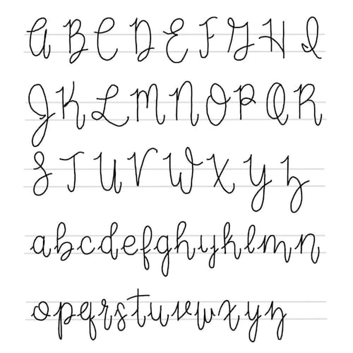 Alphabet Cross Stitch Pattern Calligraphy Font Letters Cross - Etsy