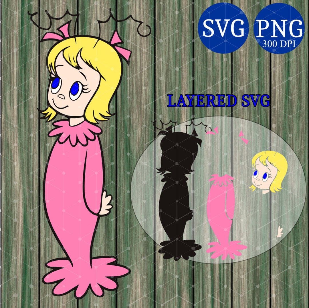 Green Christmas Monster Layered SVG & PNG Files Cricut Gringe Cindy Lou ...