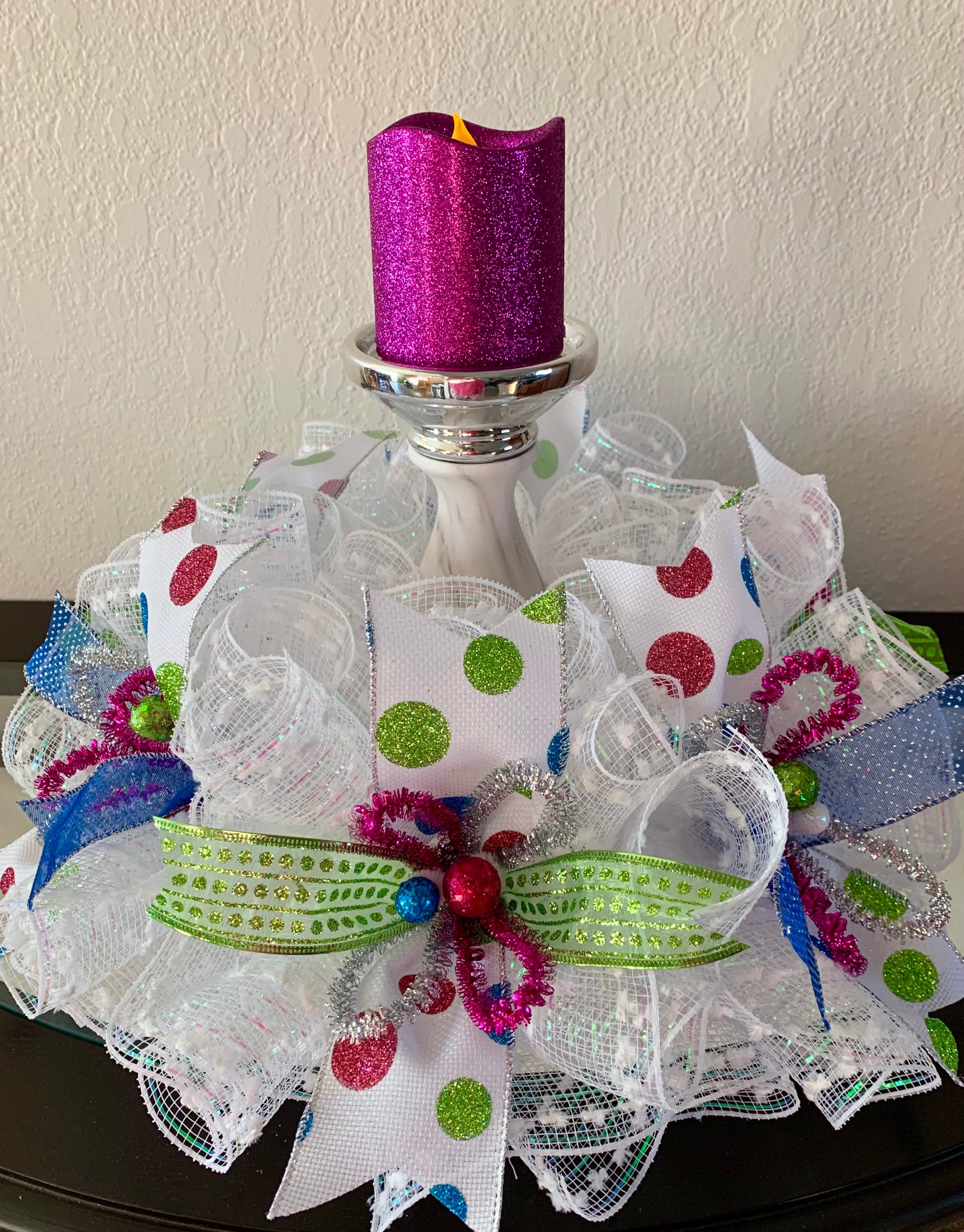 Deco Mesh Ribbon Centerpieces Ideas