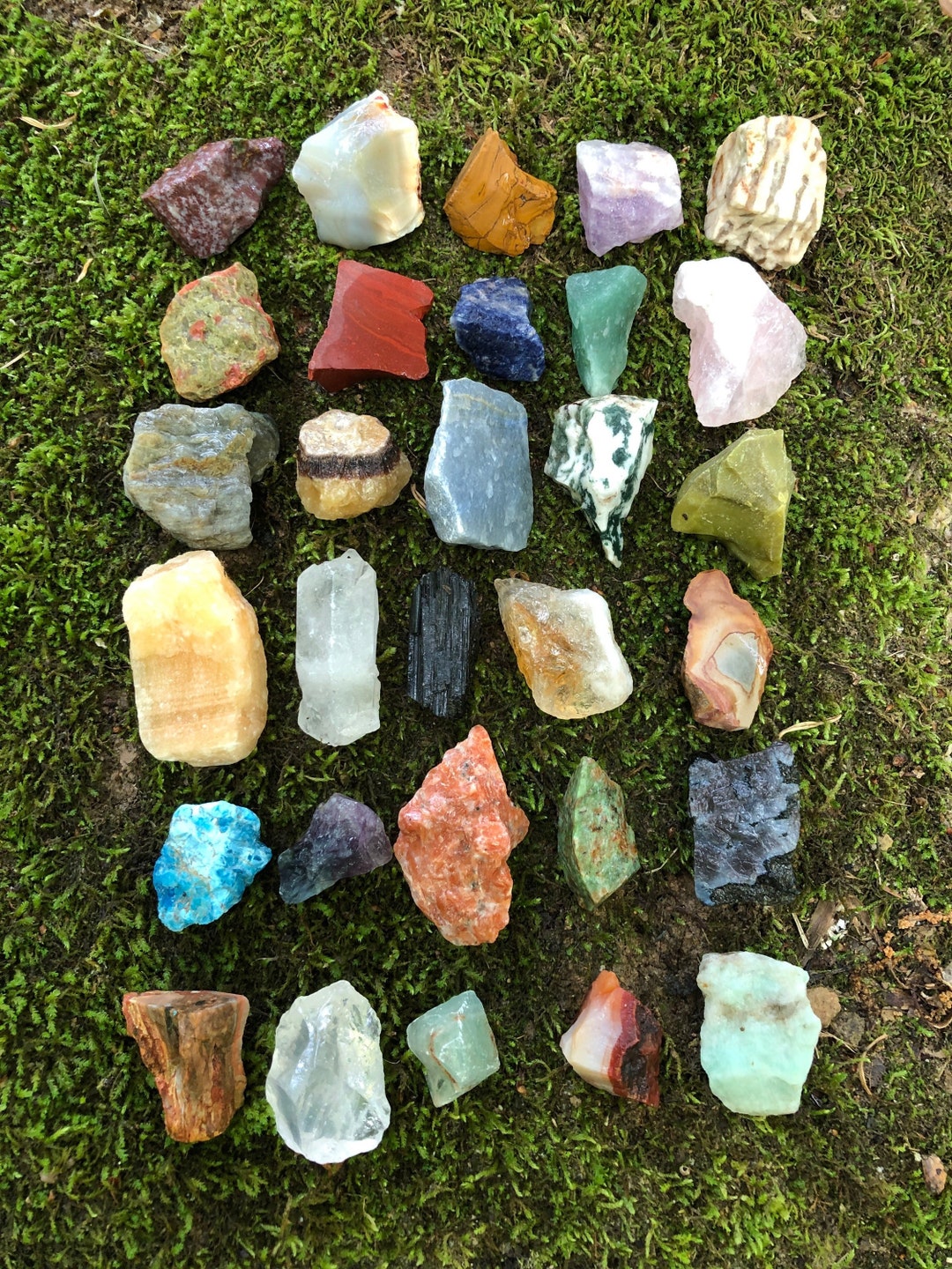 Ultimate Rough Stone Mix/ 30 Assorted Rough Minerals/ Mineral ...