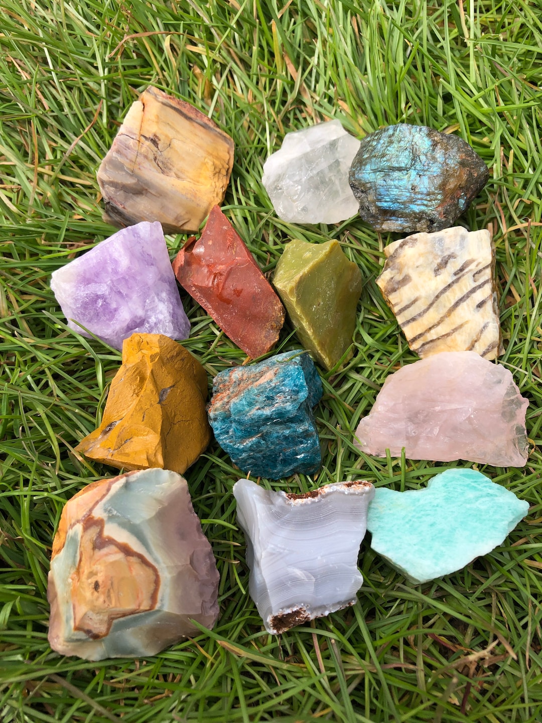 Raw Stone Set (large)/ Natural Stone Collection/13 Stone Assorted Mix ...