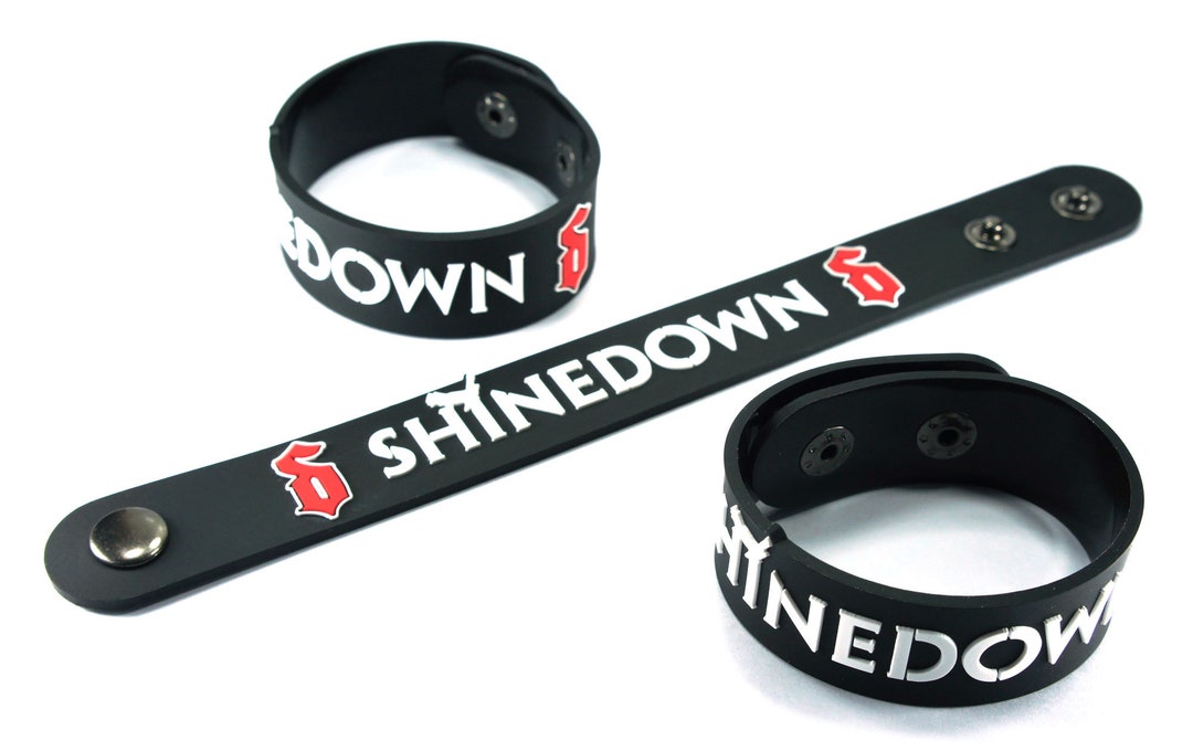 Shinedown Wristband Music Rock Emo Death Trash Metal Pop Korea Bracelet ...