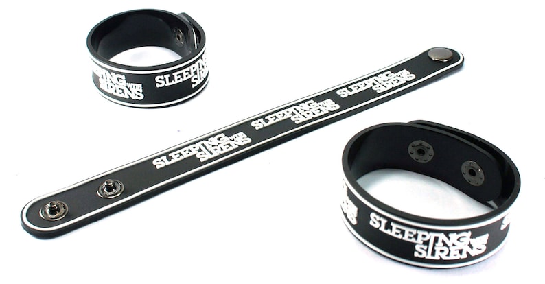 Sleeping With Sirens New! Rubber Bracelet Wristband Let's Cheers to ...