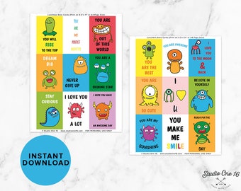 Lunchbox Cards Lunchbox Notes Unicorn Lunchbox Notes | Etsy