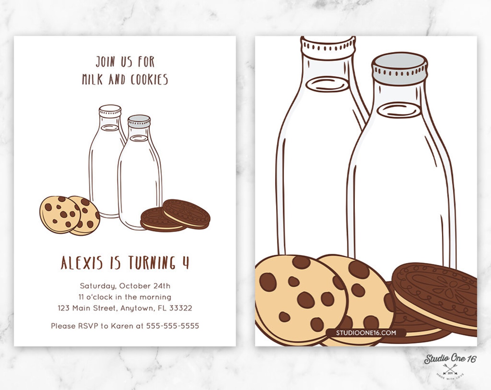 Milk and Cookies Invitation Milk and Cookies Birthday Milk - Etsy