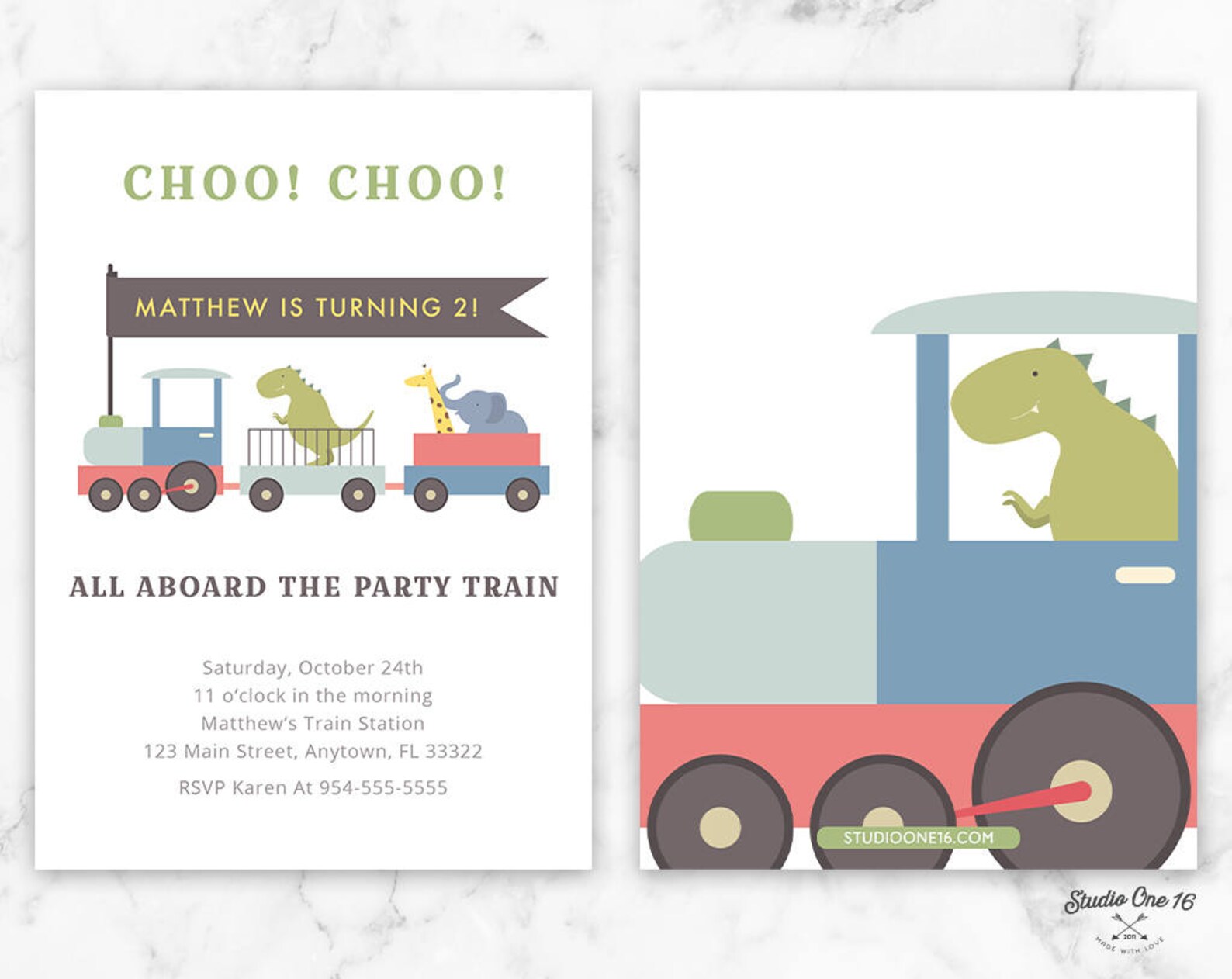 Printed Train Birthday Invitation Train Invitation Train Party Invite ...