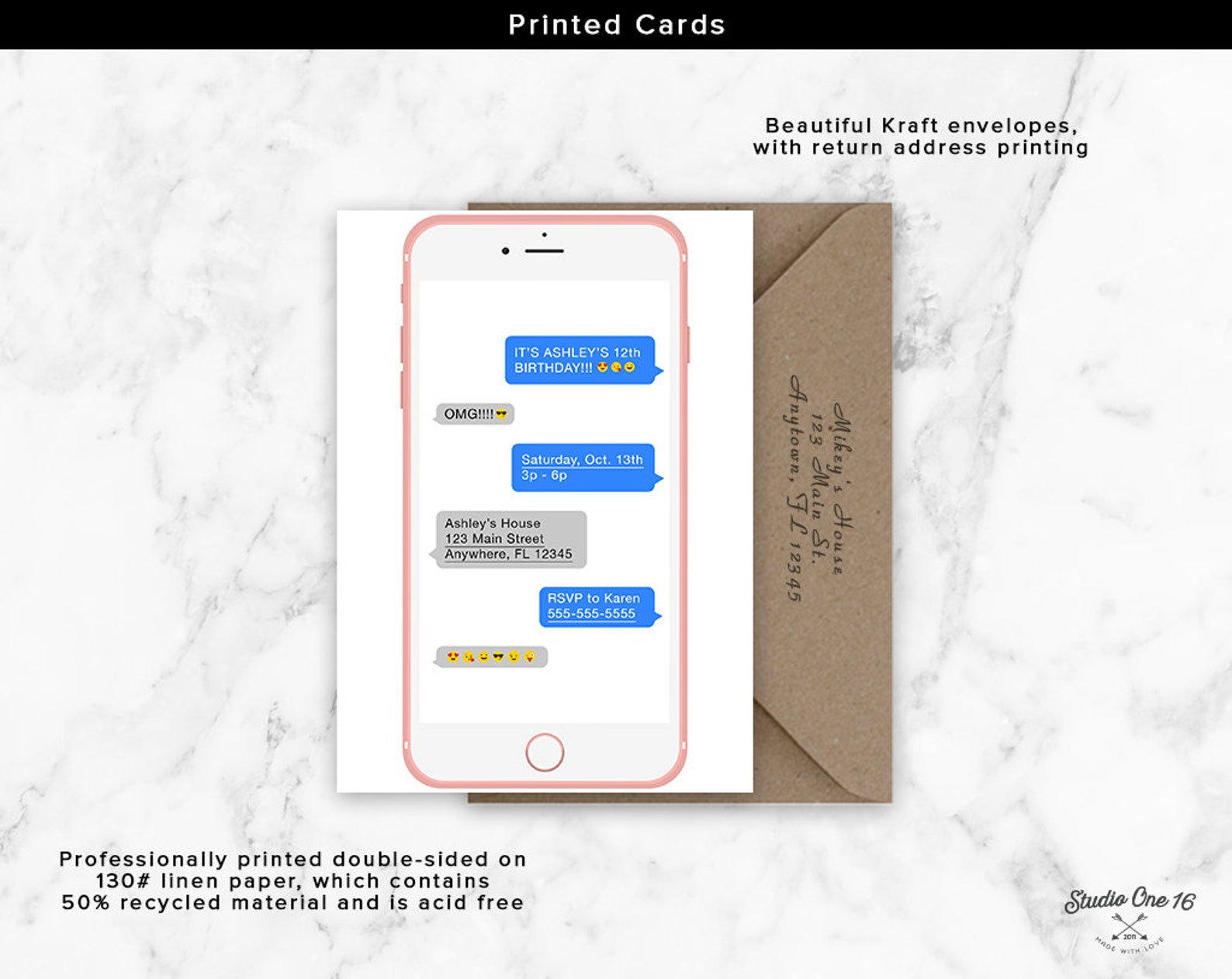 Text Message Birthday Invitation Text Message Invitation | Etsy