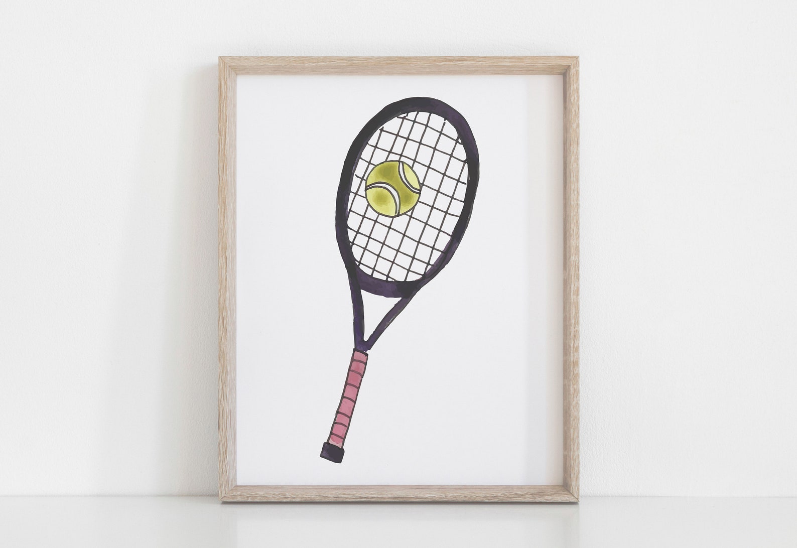 Tennis Racket Wall Art Tennis Racquet Print Sports Print - Etsy