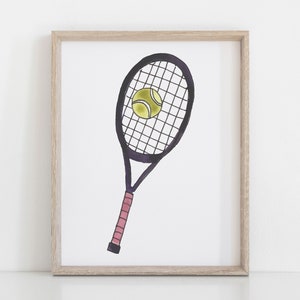 Tennis Racket Wall Art, Tennis Racquet Print, Sports Print, Sport ...